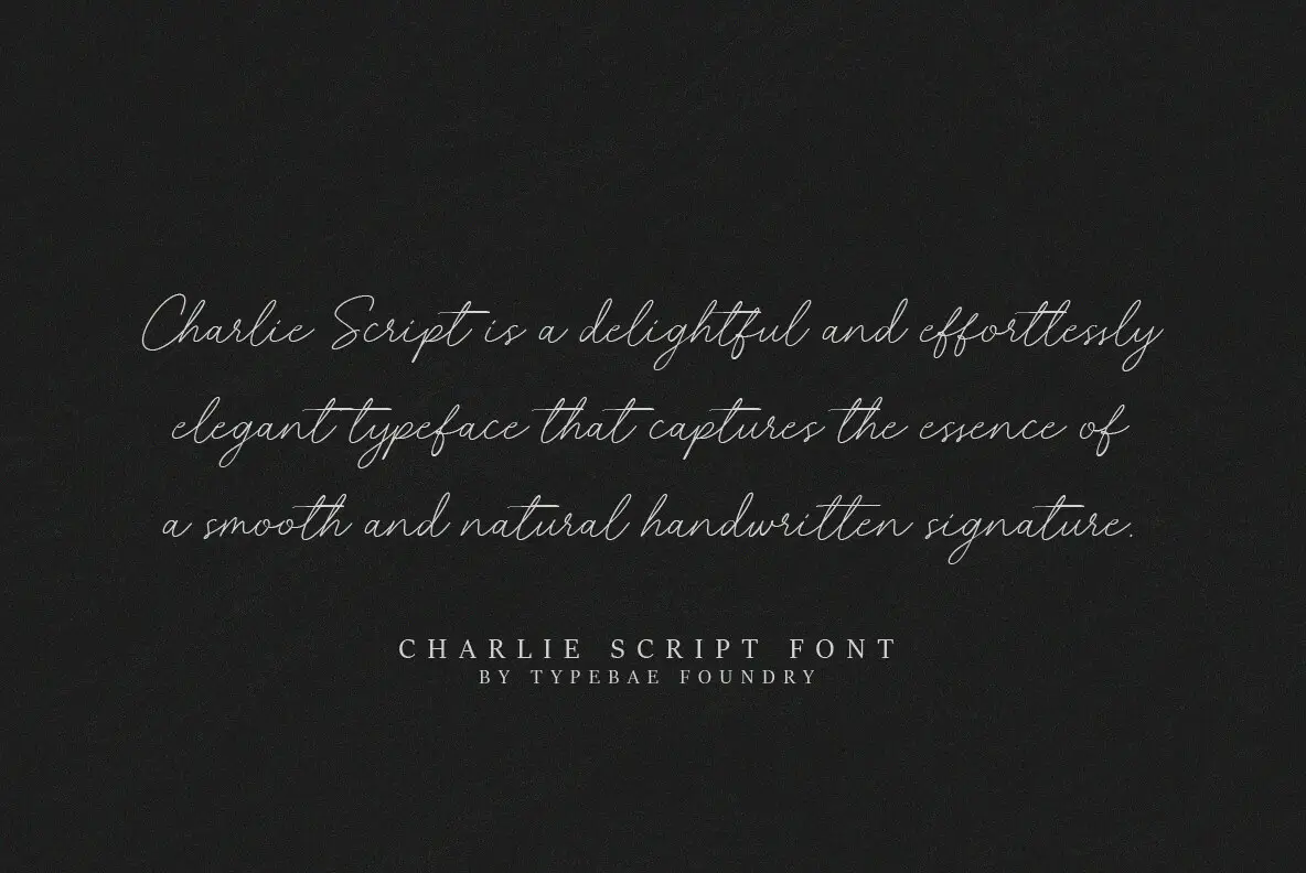 Charlie Script Font - YouWorkForThem