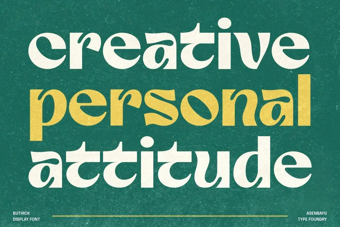 Buthick Font - YouWorkForThem