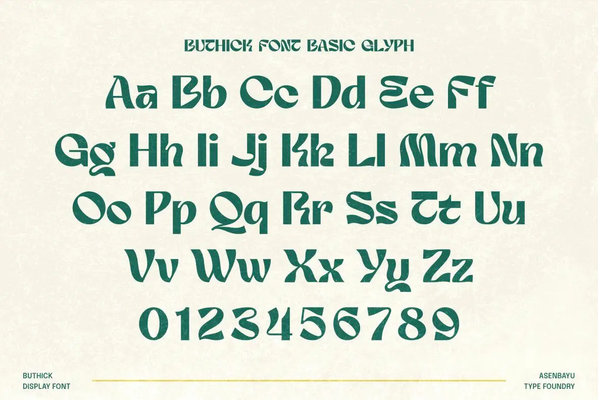 Buthick Font - YouWorkForThem