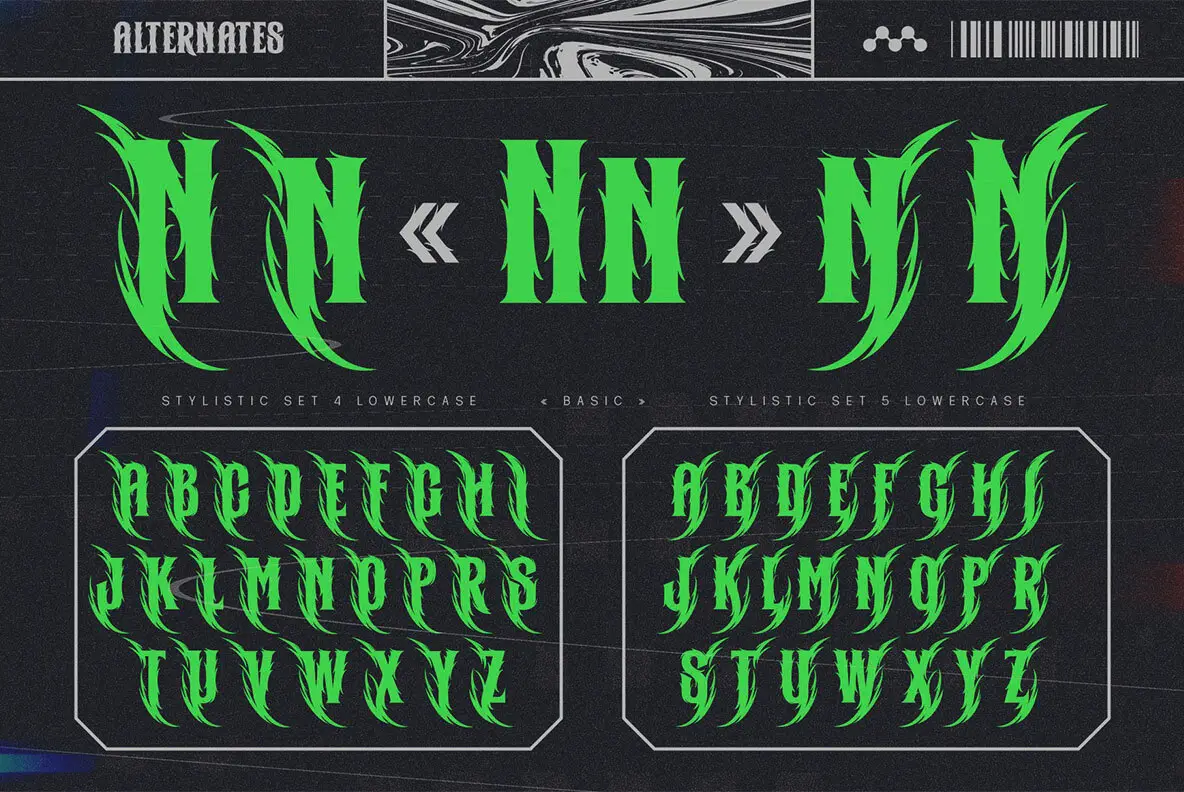 Metal Thorn Font - YouWorkForThem