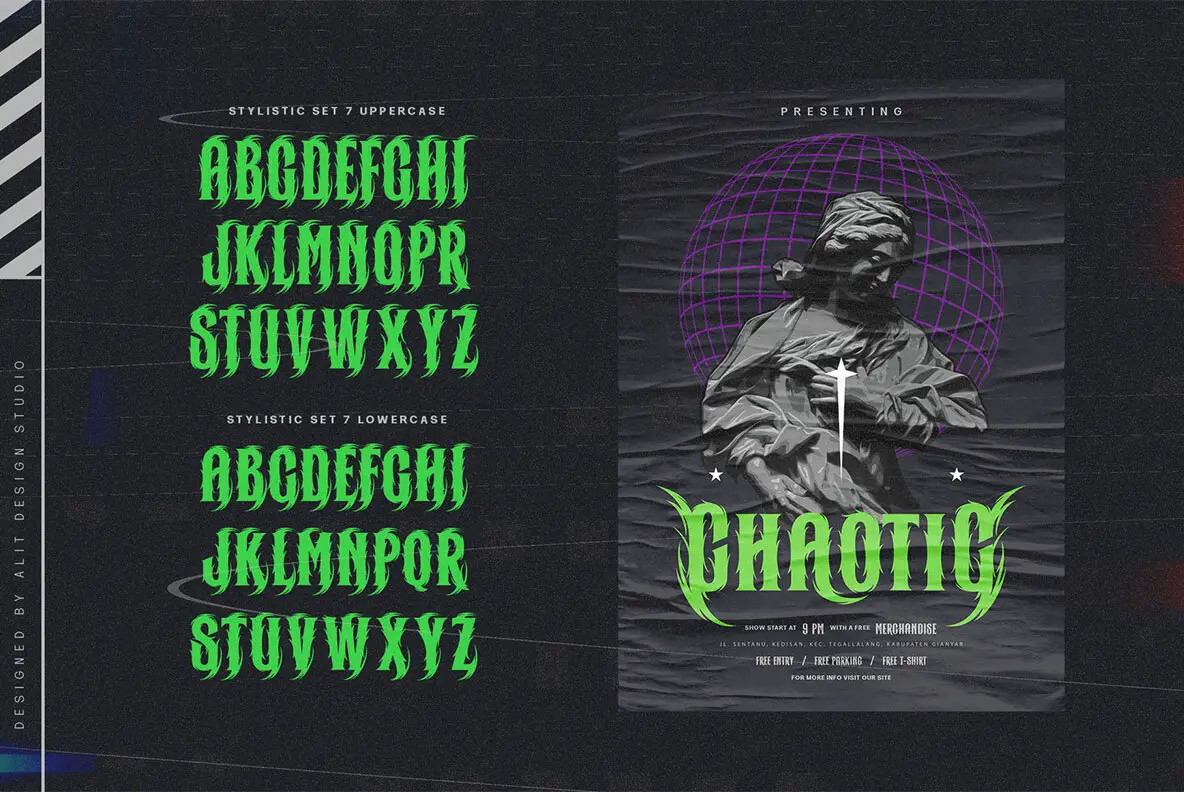Metal Thorn Font - YouWorkForThem