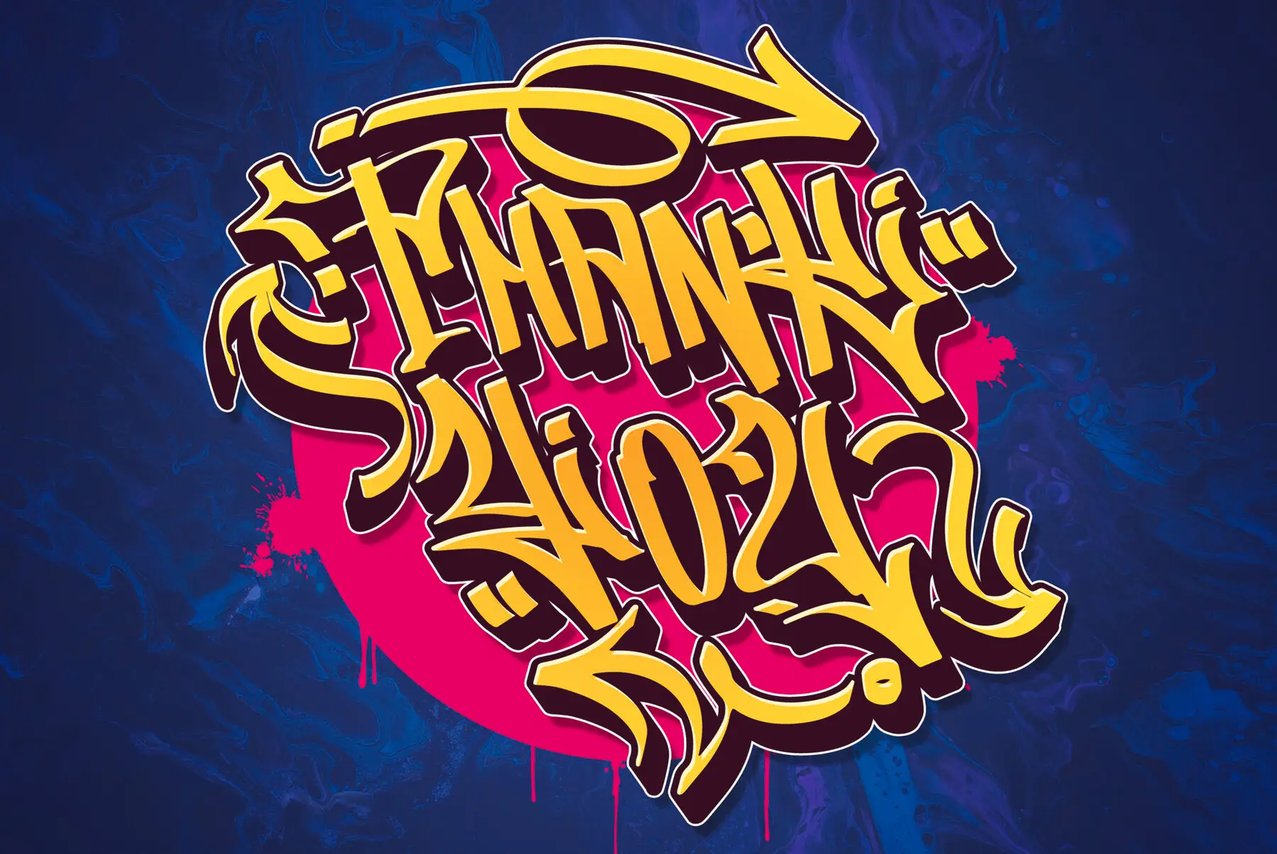 Black Hearts Graffiti Font - YouWorkForThem