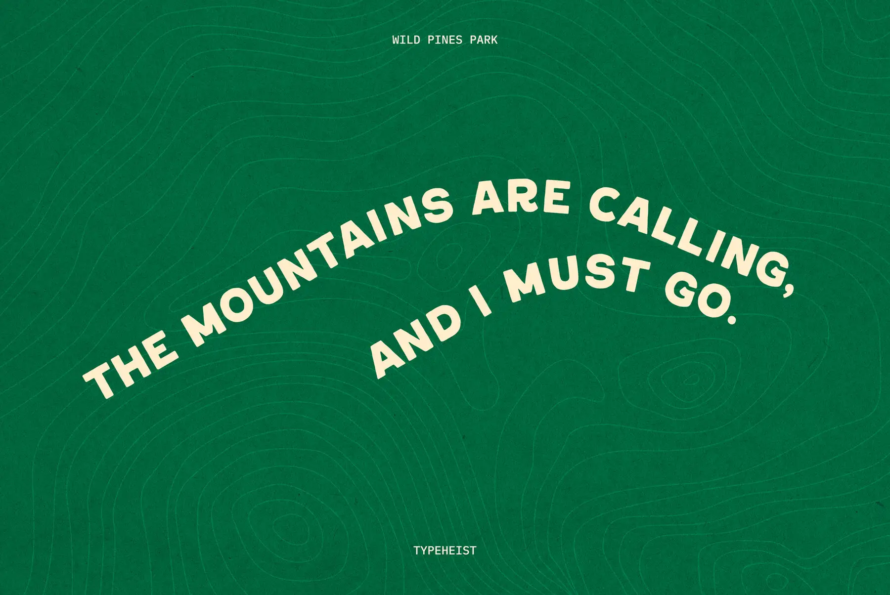 Wild Pines Park Font - YouWorkForThem