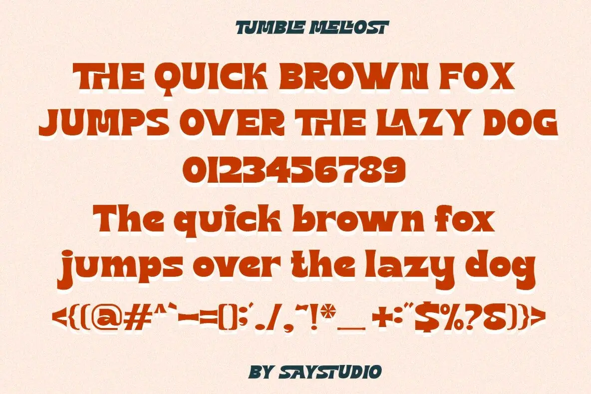 Tumble Mellost Font - YouWorkForThem