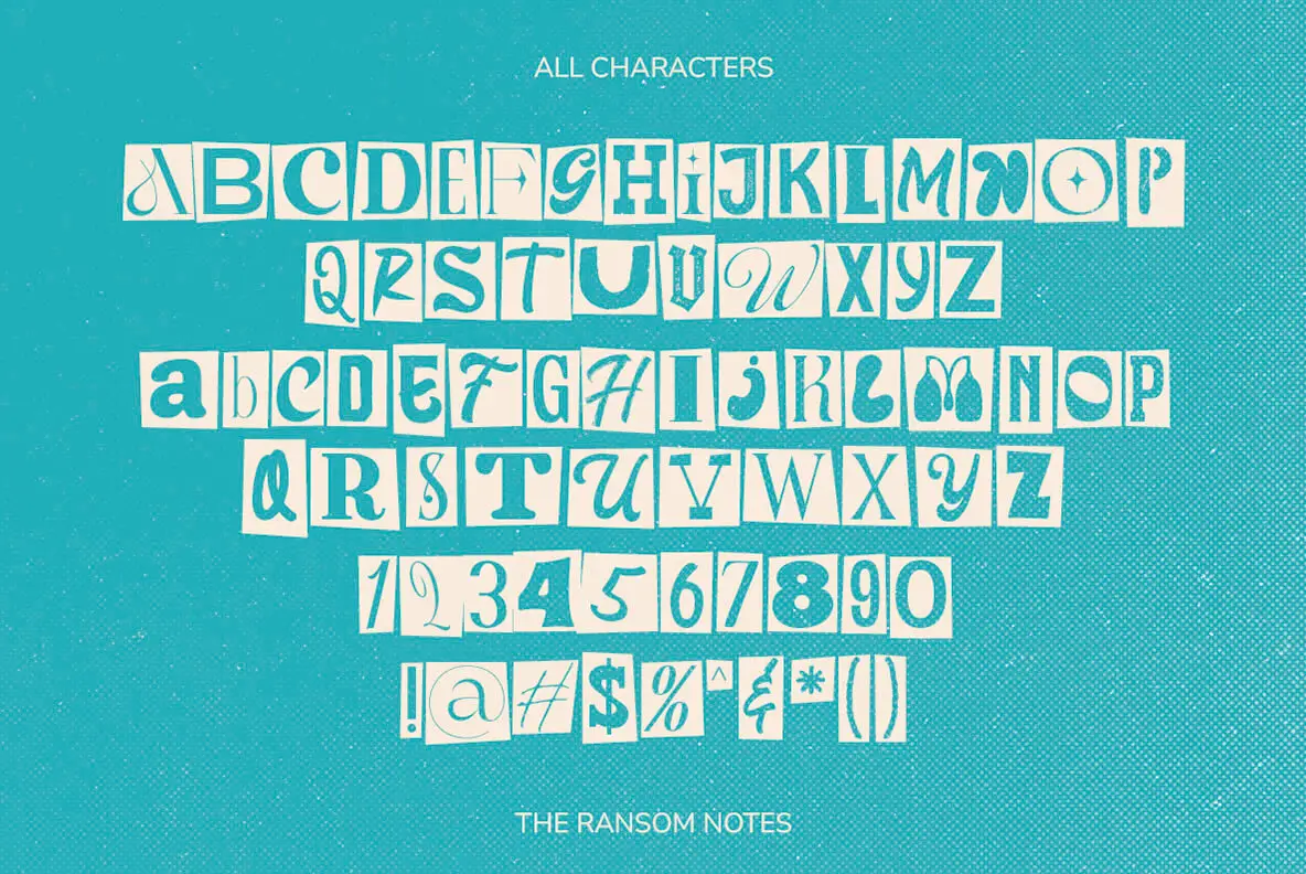 The Ransom Notes Font - YouWorkForThem