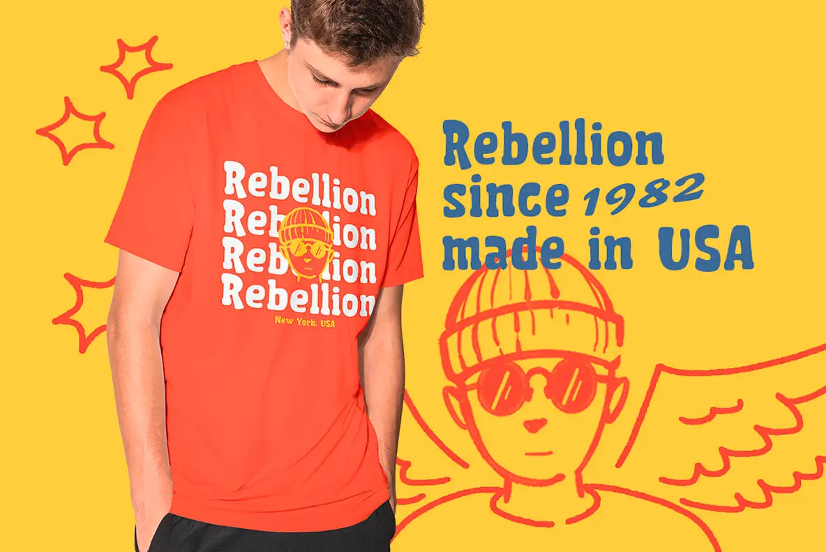 Stamp Blocks Font - YouWorkForThem