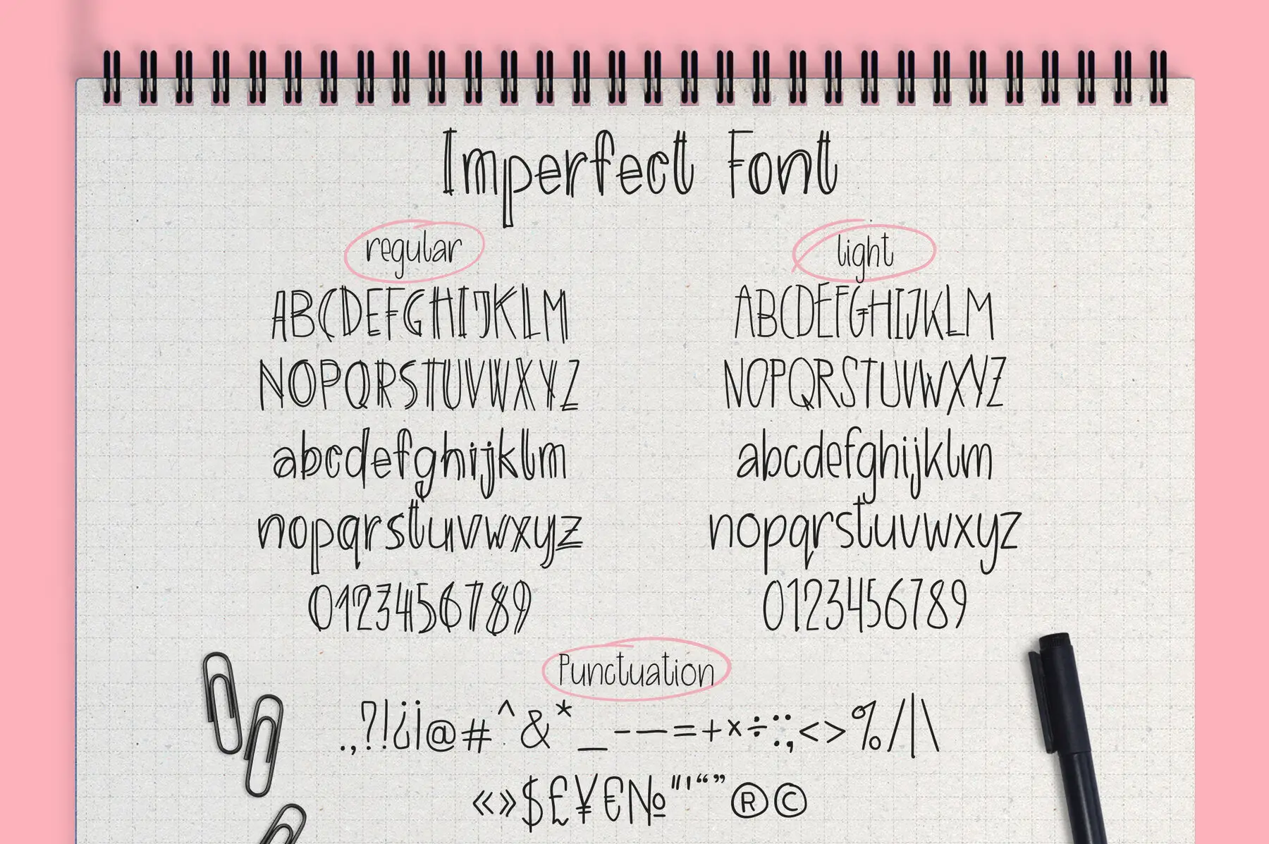 Imperfect font - YouWorkForThem