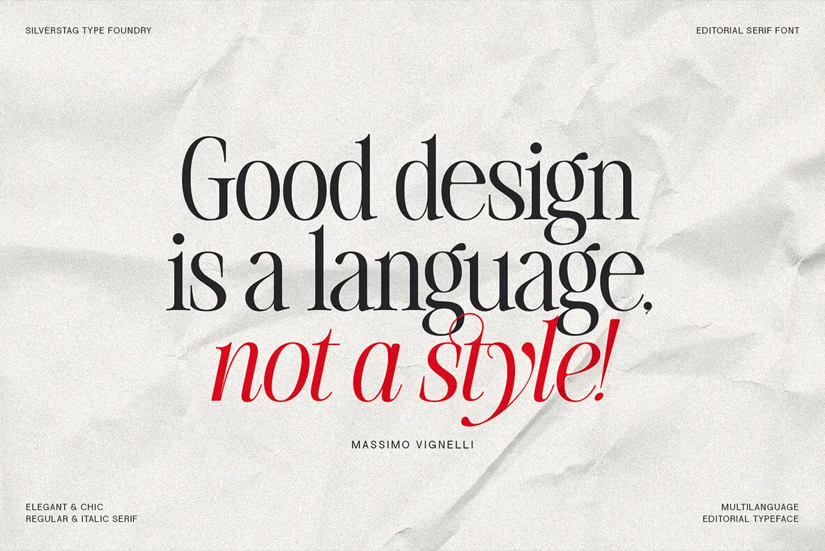 The Silver Editorial Font - YouWorkForThem