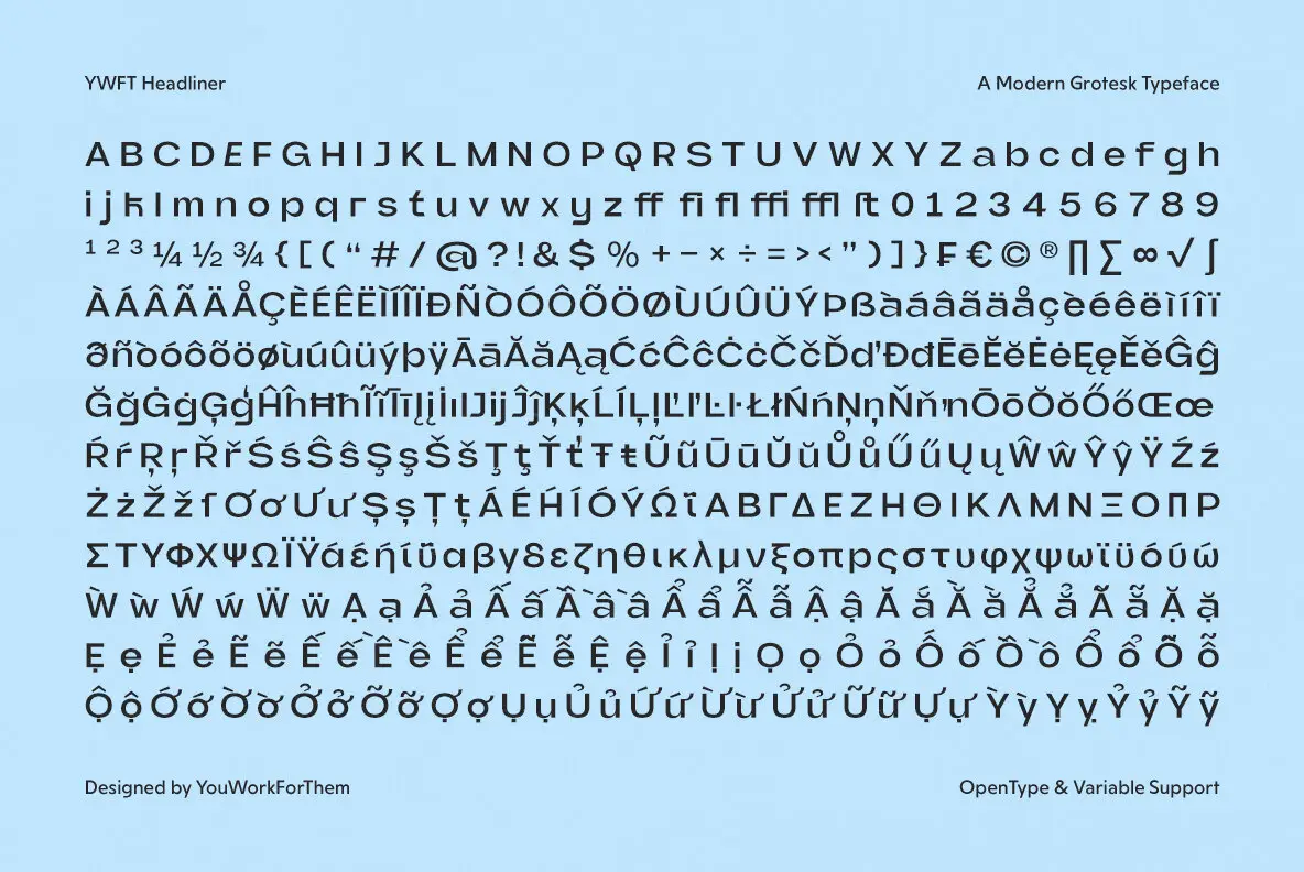 YWFT Headliner: A Modern Grotesque Sans-Serif Font for Titles ...