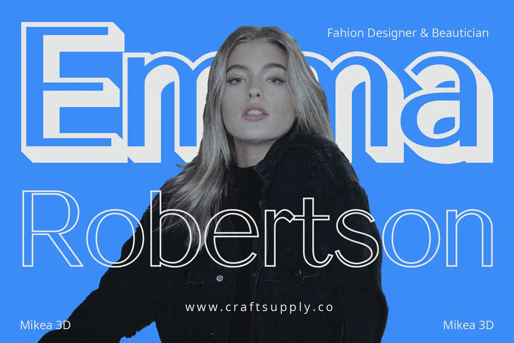 Mikea 3D Font - YouWorkForThem