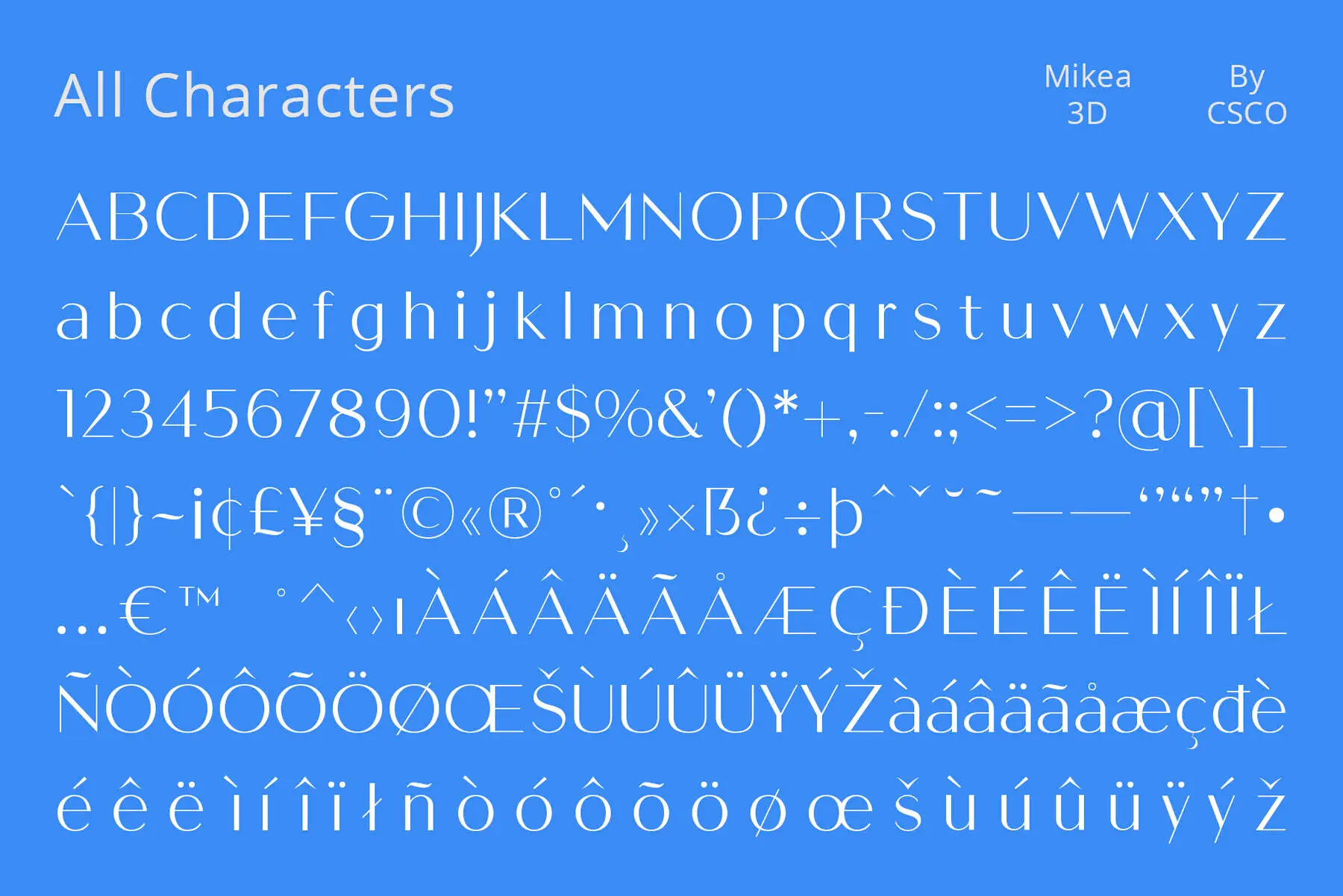 Mikea 3D Font - YouWorkForThem