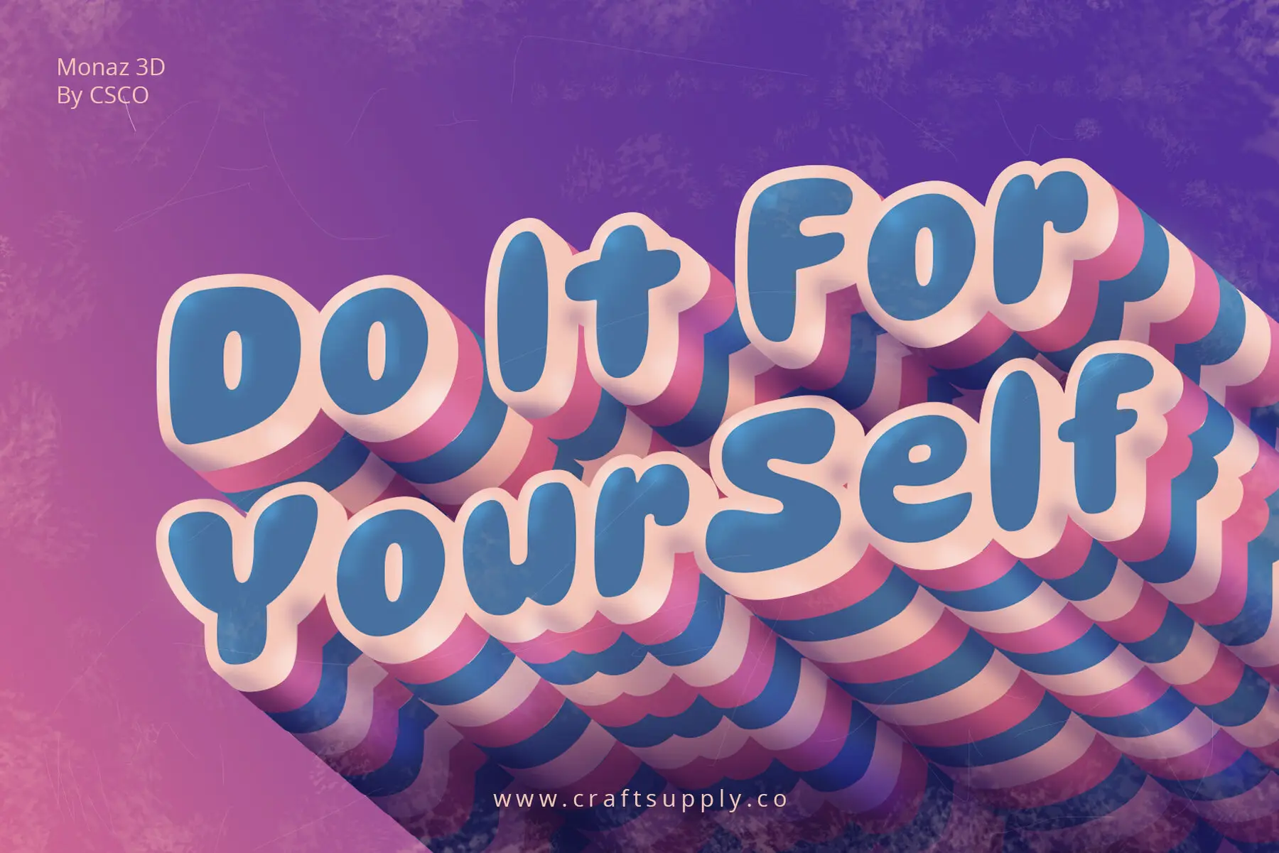 Monaz 3D Font - YouWorkForThem