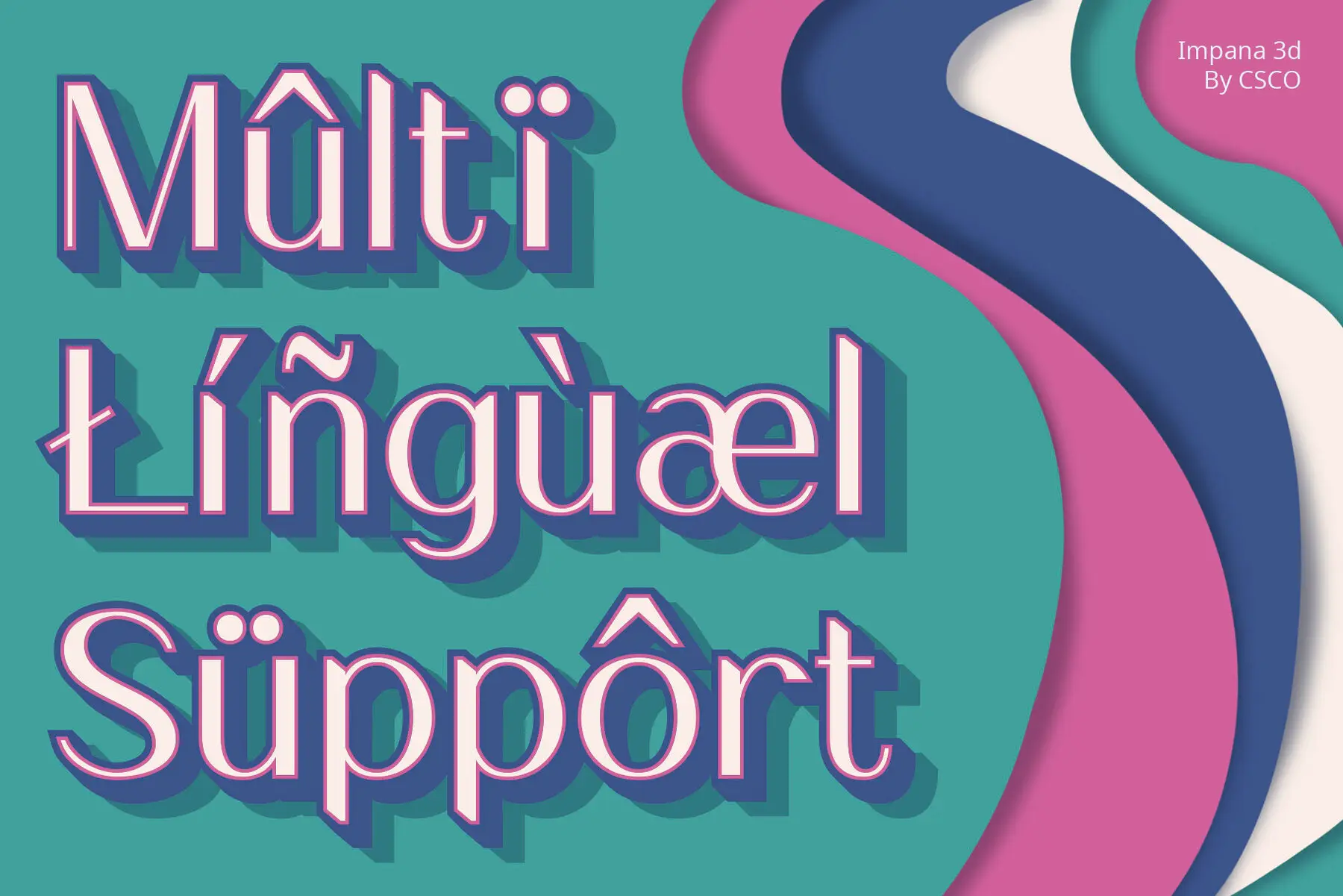 Impana 3D Font - YouWorkForThem