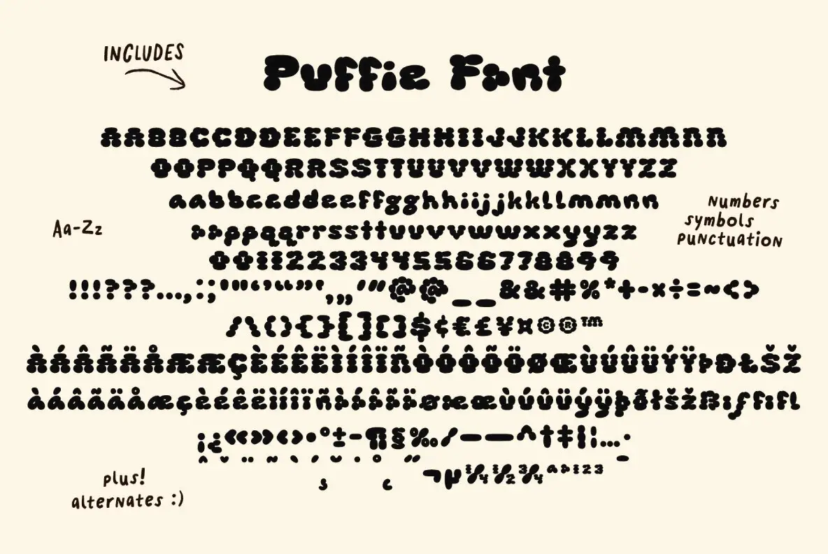 Puffie Font - YouWorkForThem