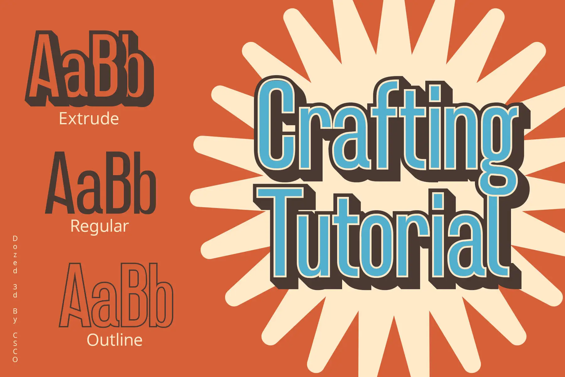 Dozed 3D Font - YouWorkForThem