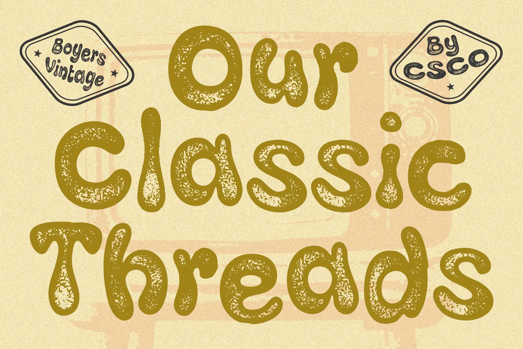 Boyers Vintage Font - YouWorkForThem