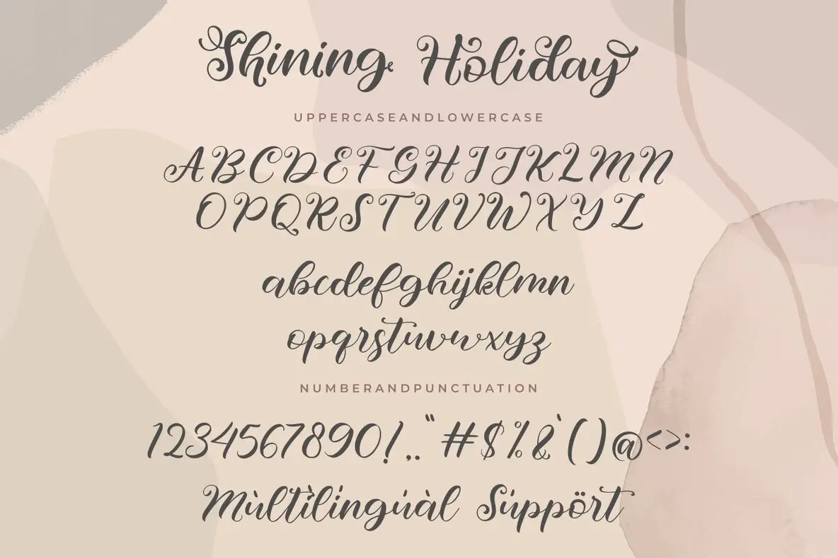 Shining Holiday Font - YouWorkForThem