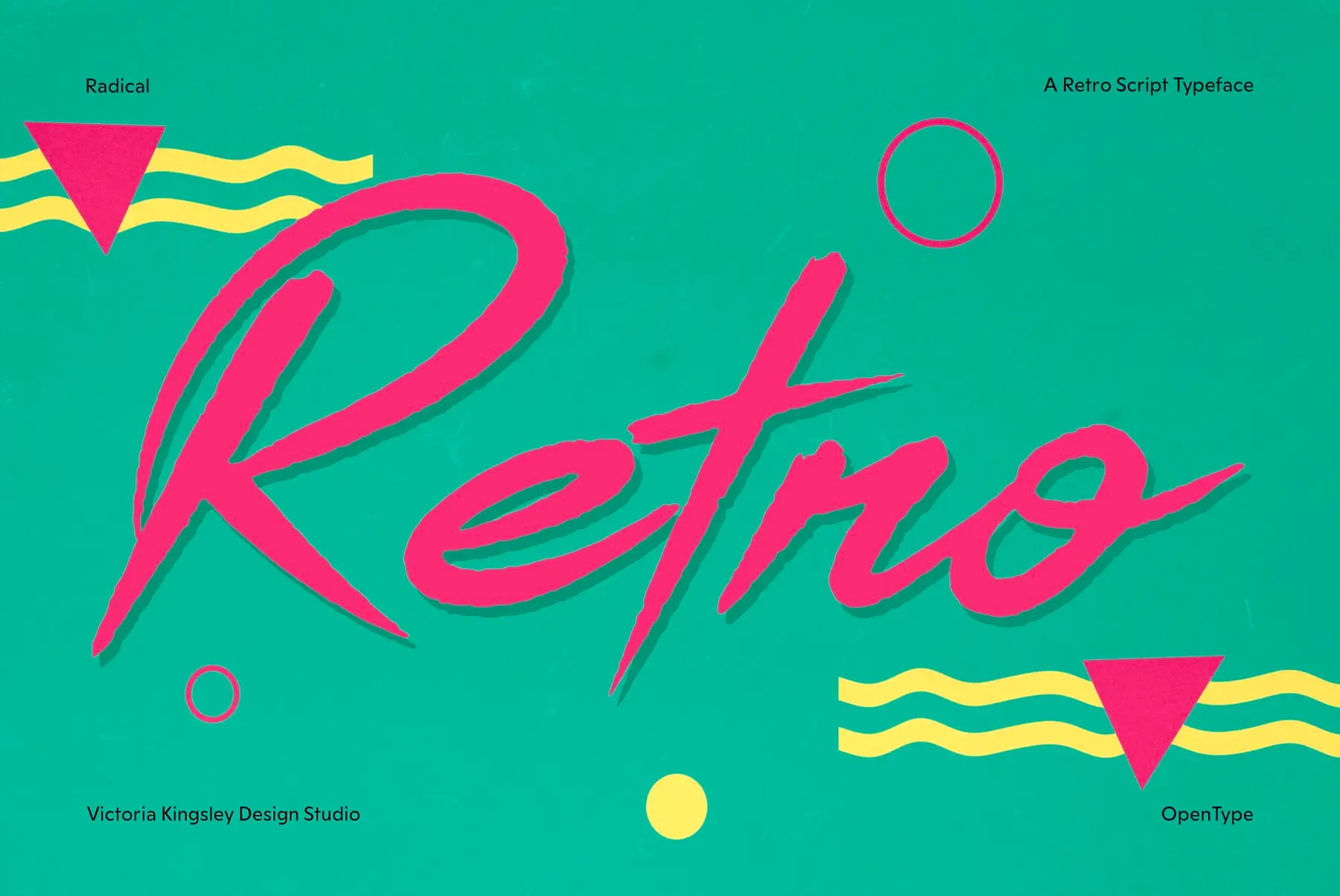 Experience the '80s Vibe with Radical Script Font - YouWorkForThem