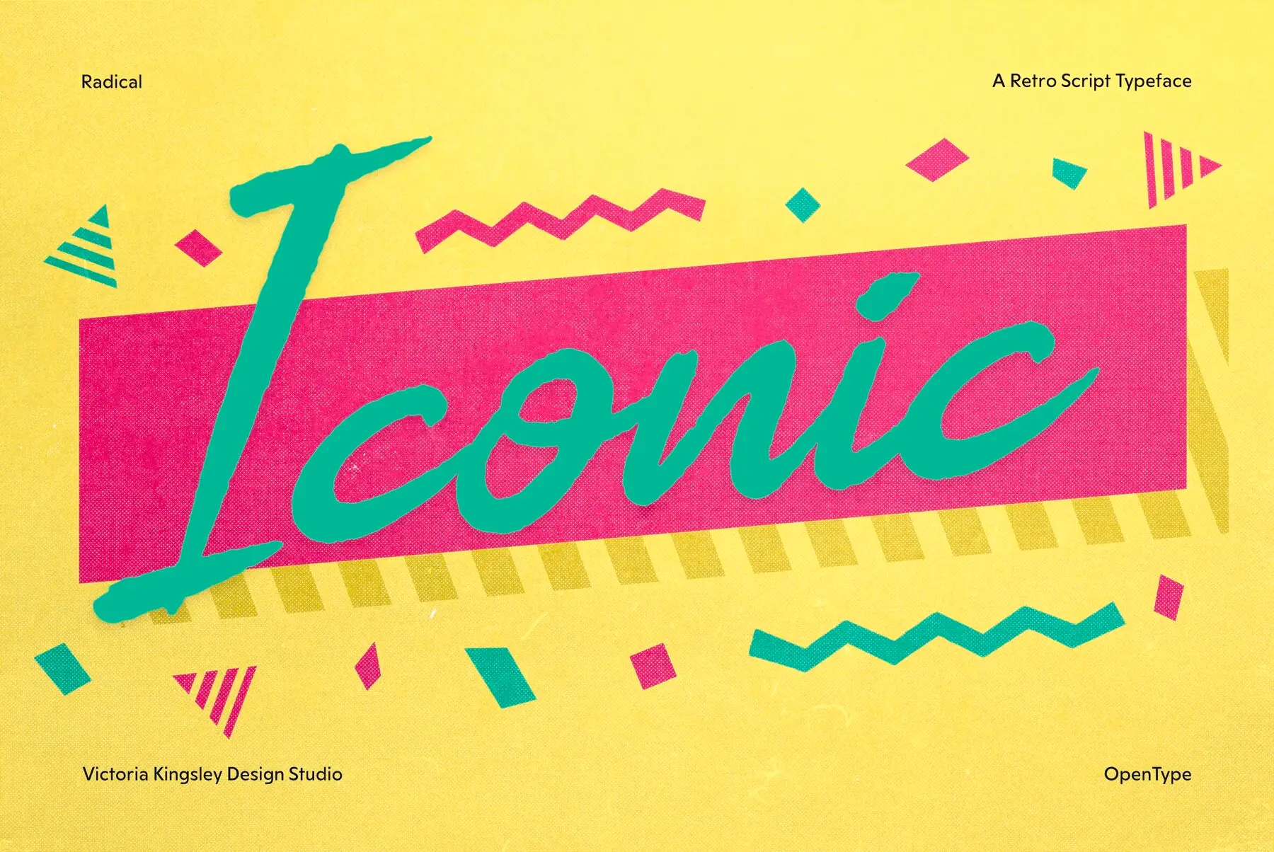 Experience the '80s Vibe with Radical Script Font - YouWorkForThem