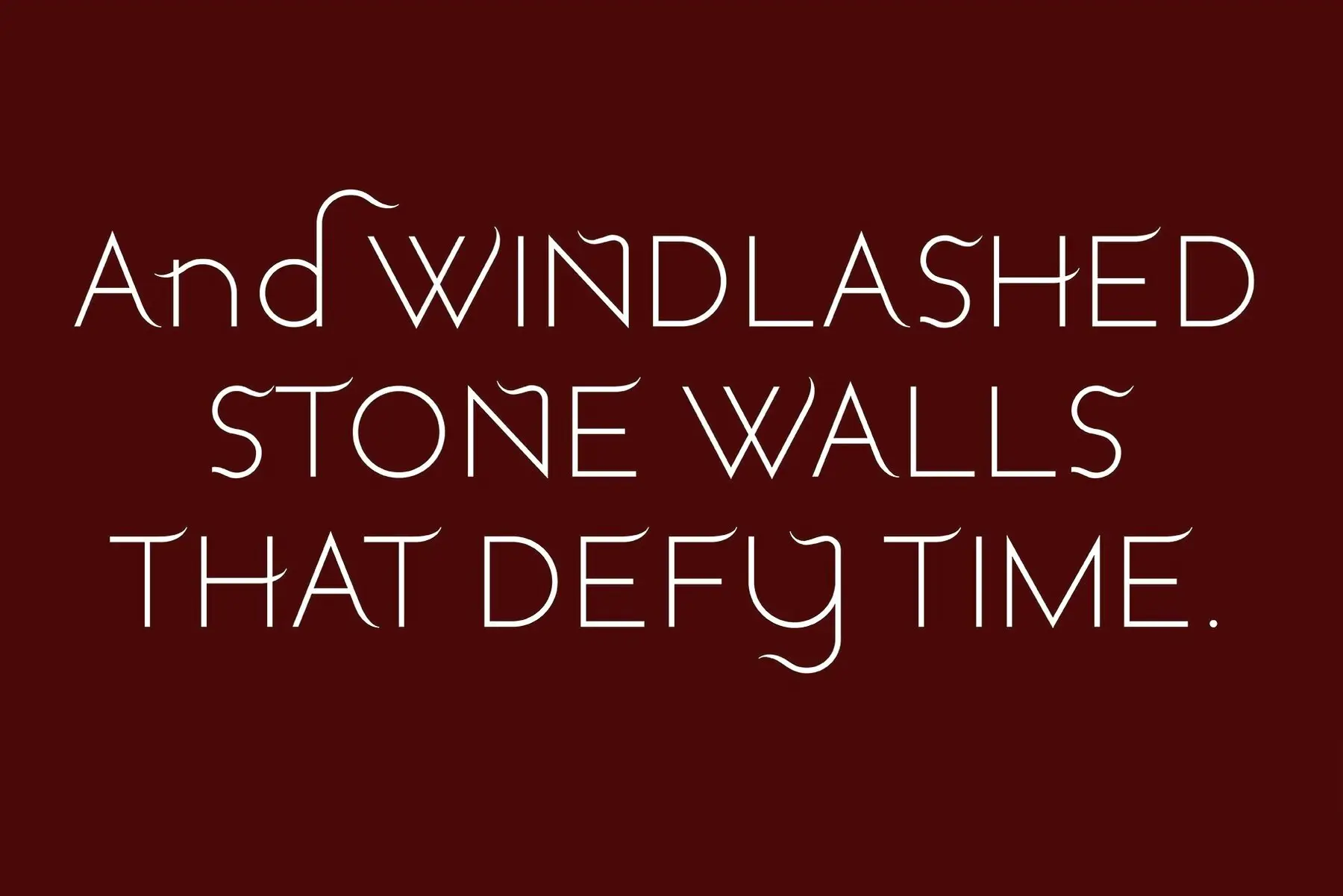 Windswept Font - YouWorkForThem