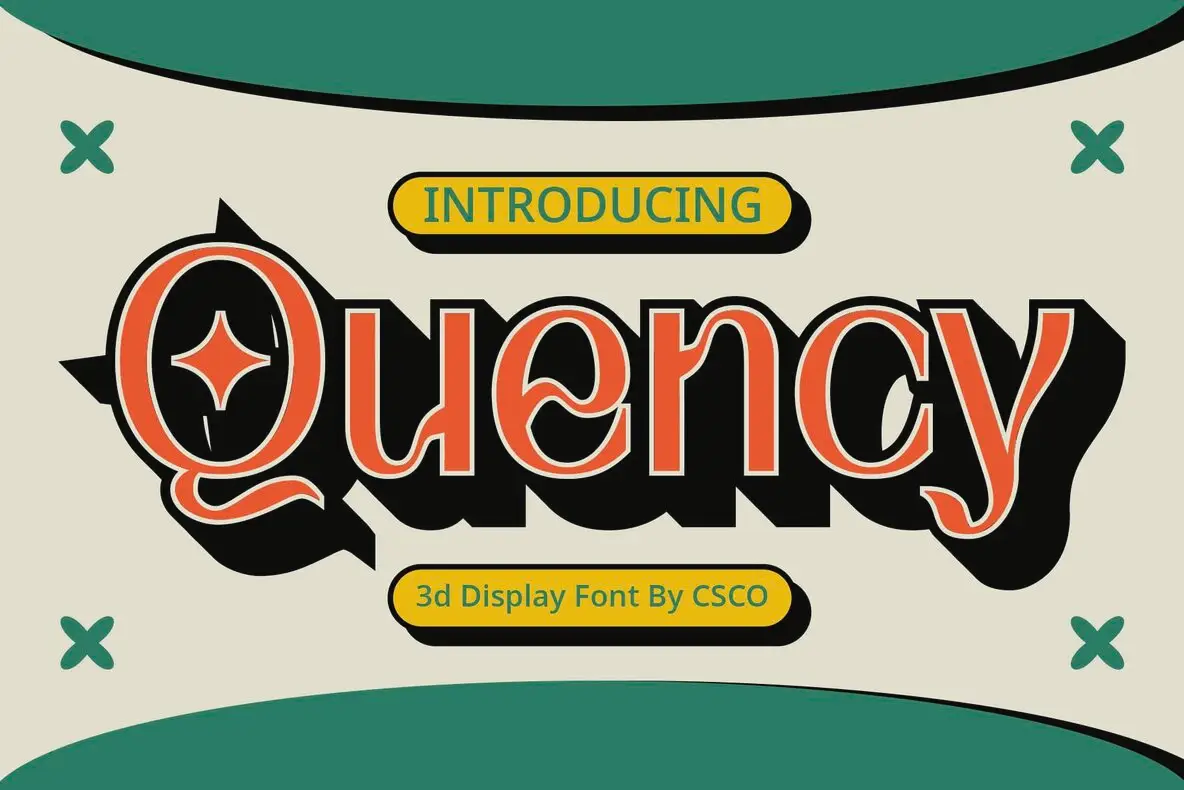 Quency 3D Font - YouWorkForThem