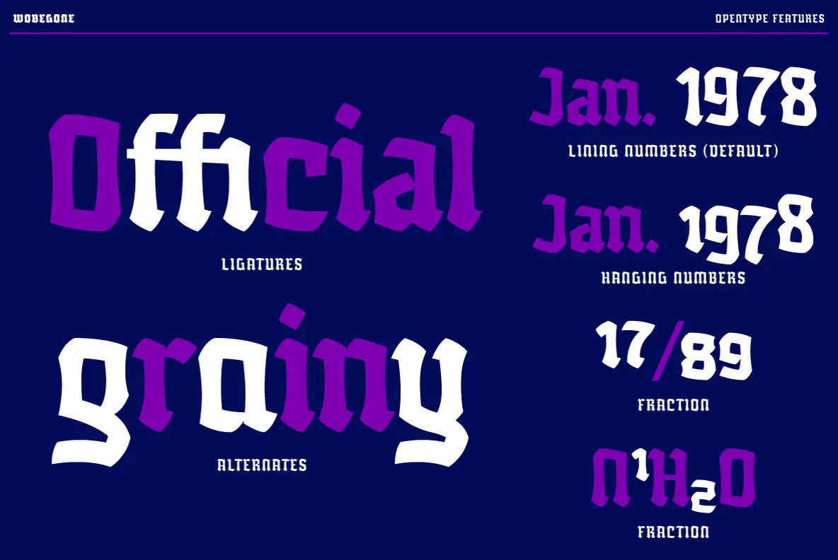 Wobegone Font - YouWorkForThem