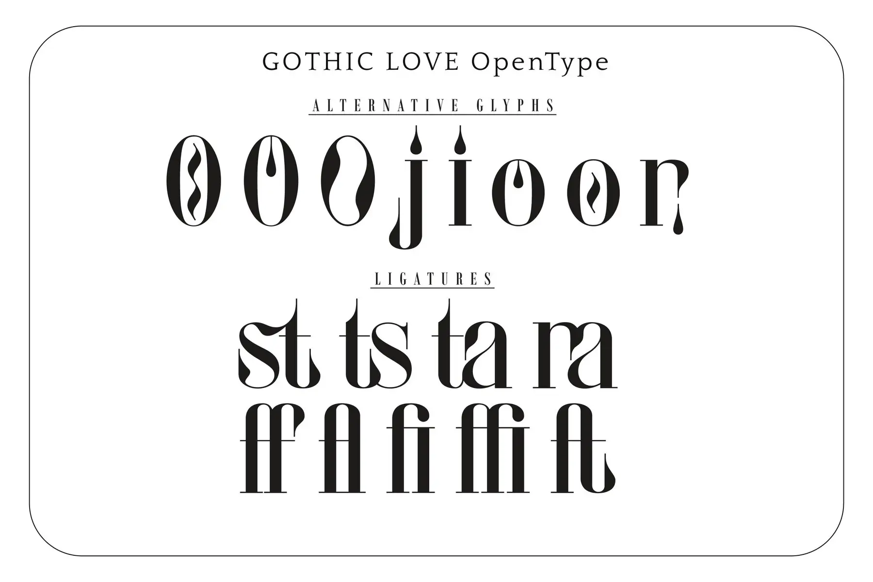 Gothic Love Font - YouWorkForThem