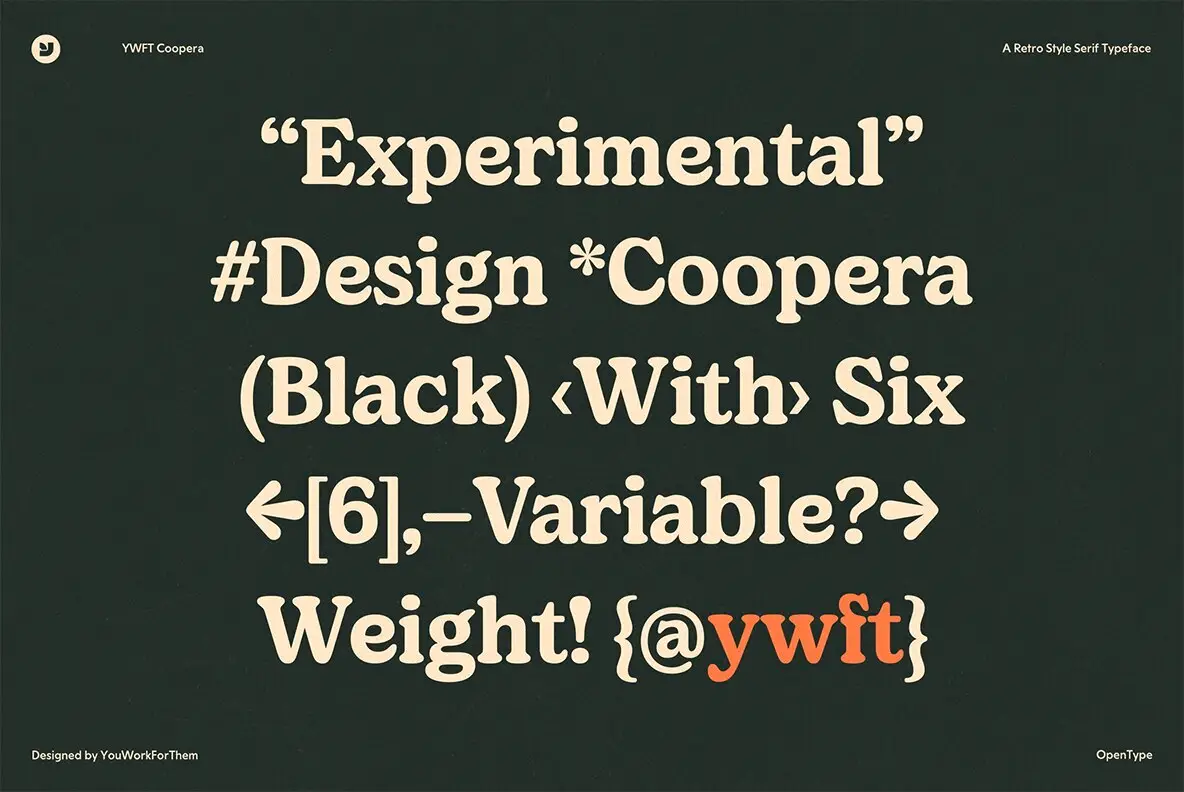YWFT Coopera Font - YouWorkForThem