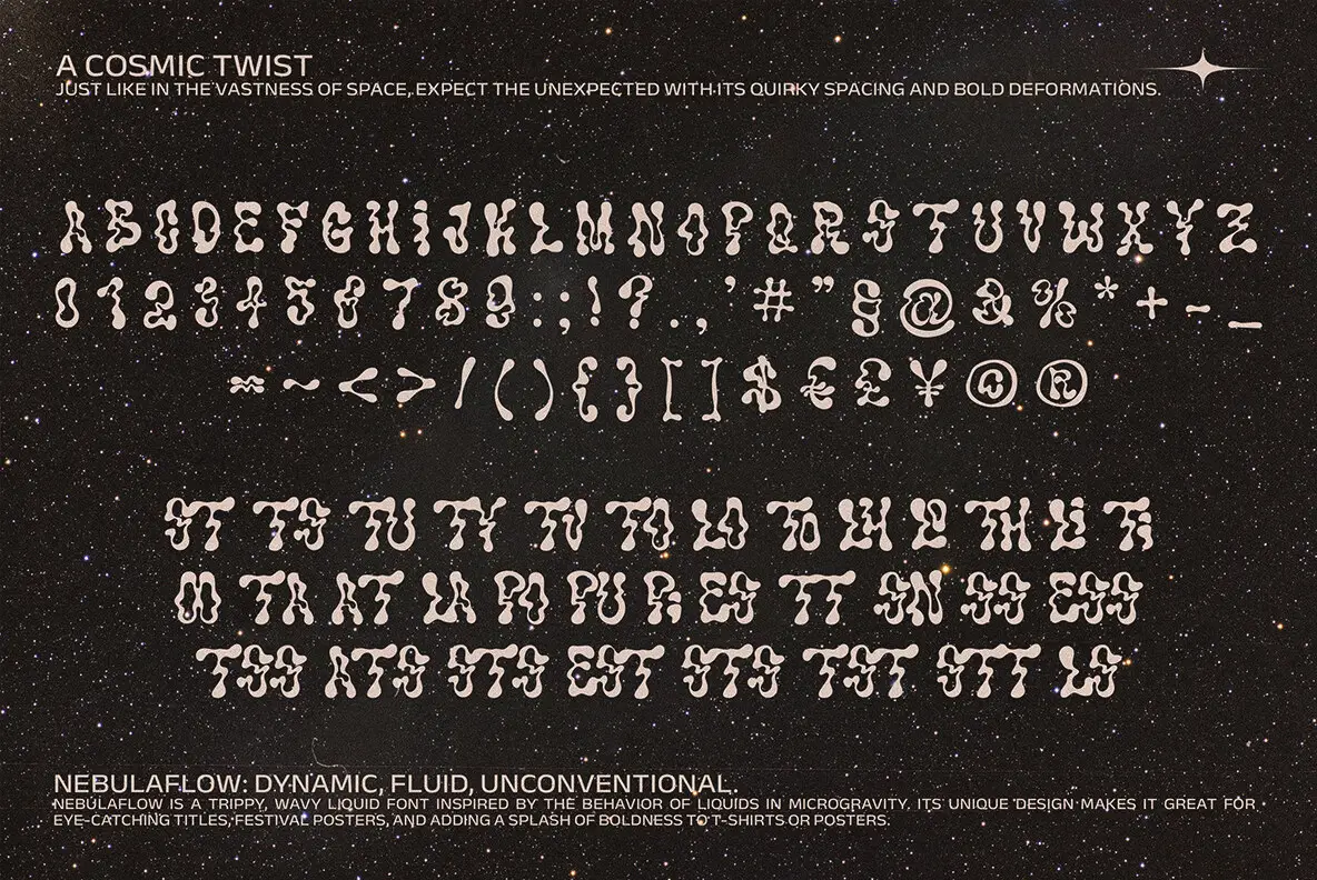 The Nebula Flow Font - YouWorkForThem