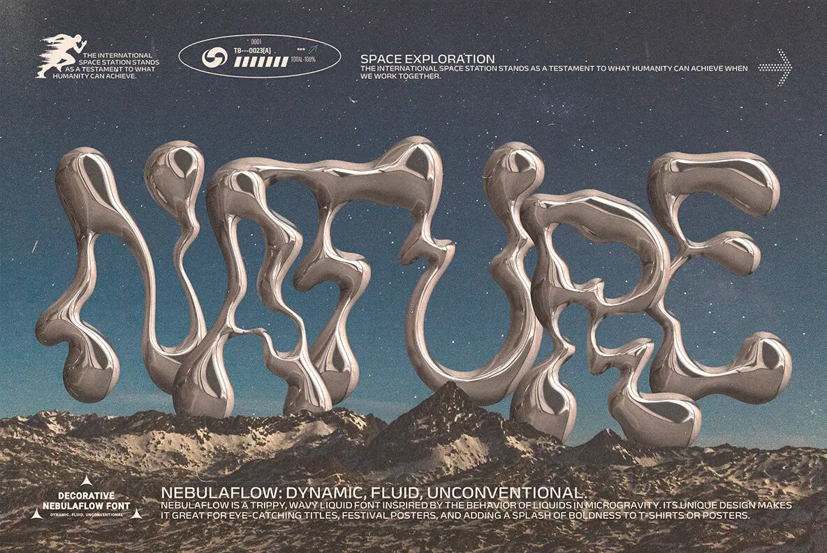 The Nebula Flow Font - YouWorkForThem
