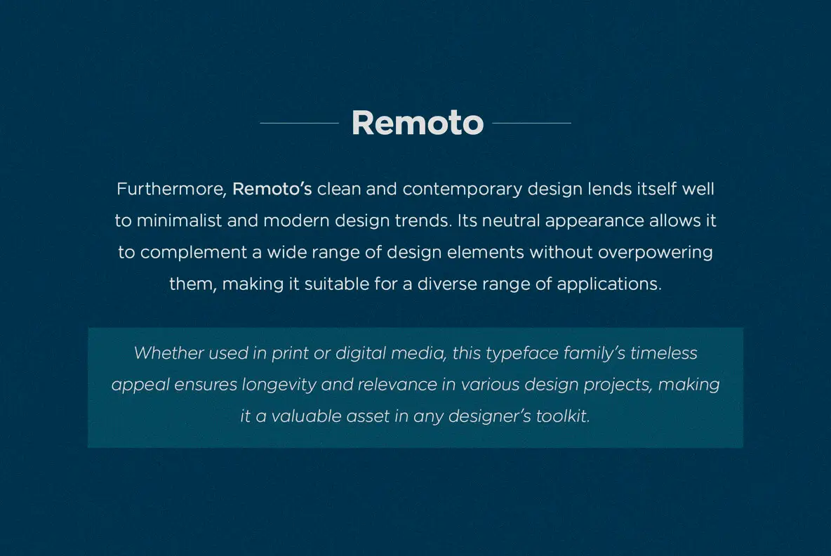 Remoto Font - YouWorkForThem