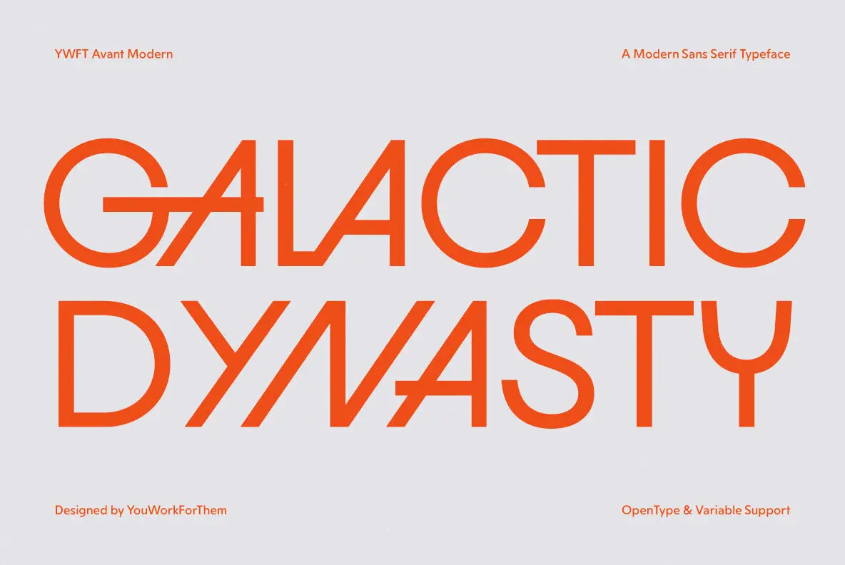 YWFT Avant Modern Font - FontPath