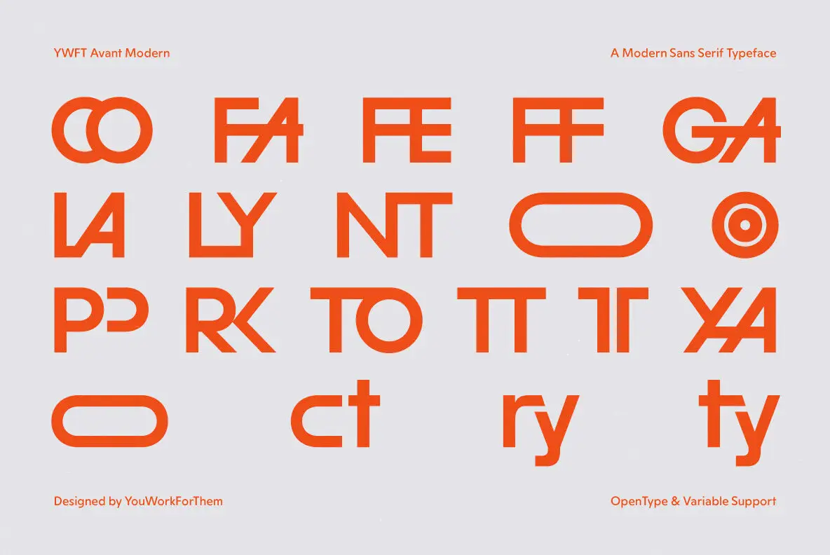 YWFT Avant Modern Font - FontPath