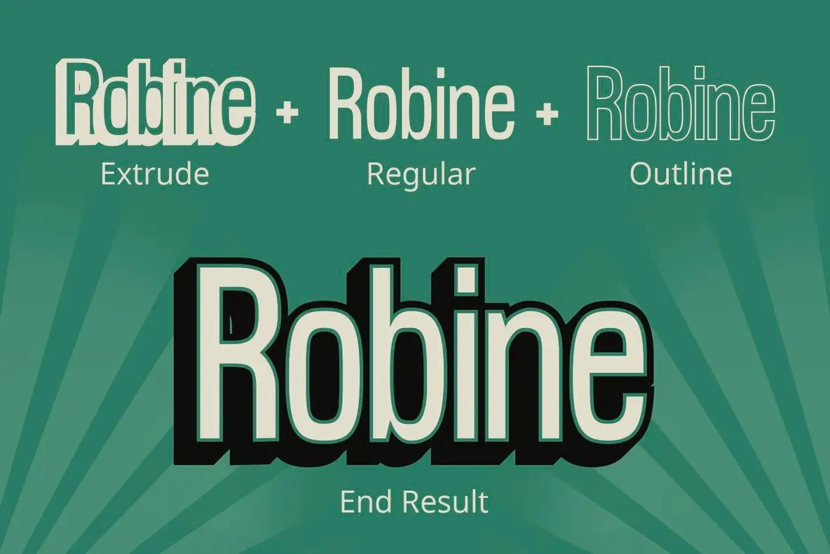Robine 3D Font - FontPath