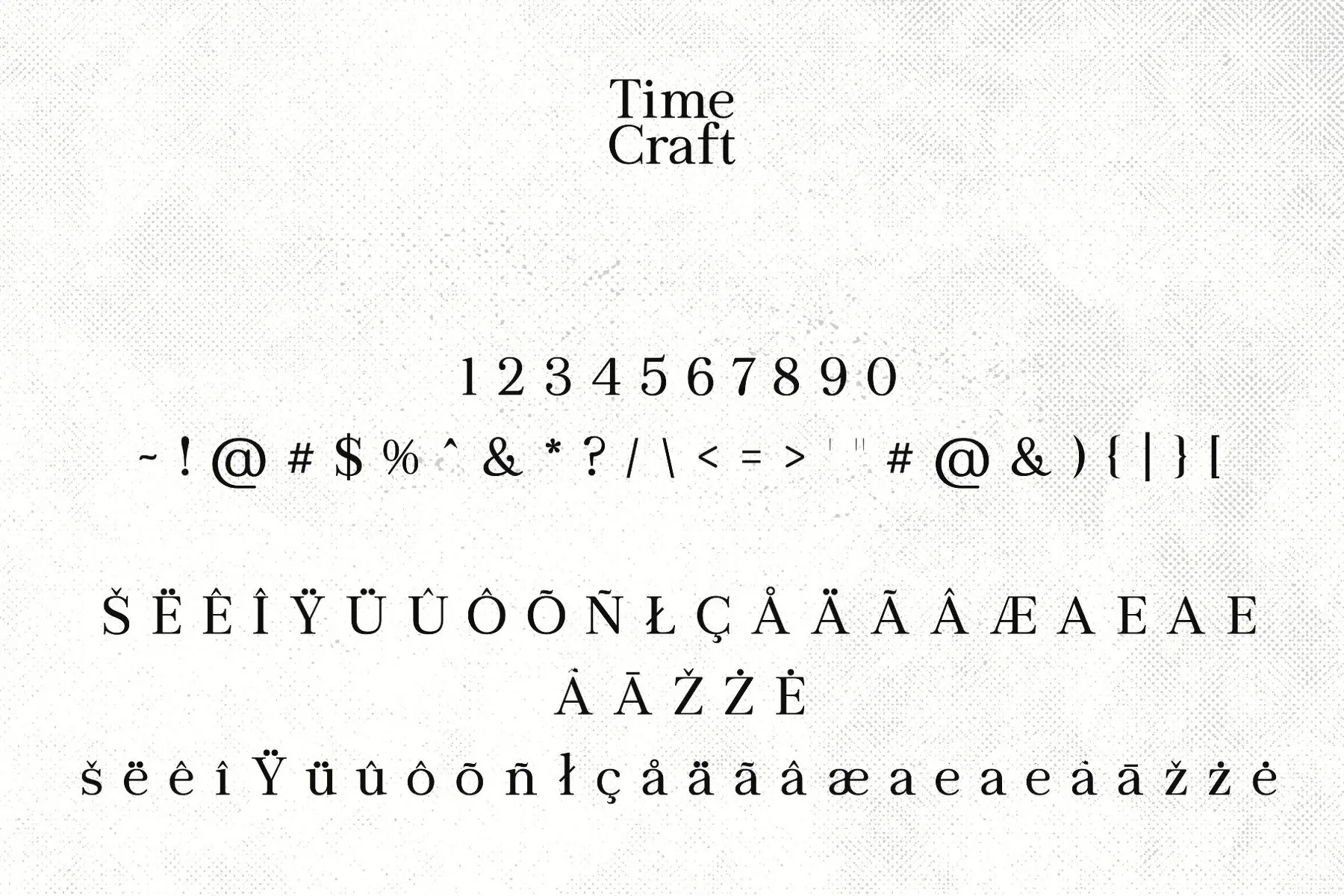 Time Craft Font - YouWorkForThem