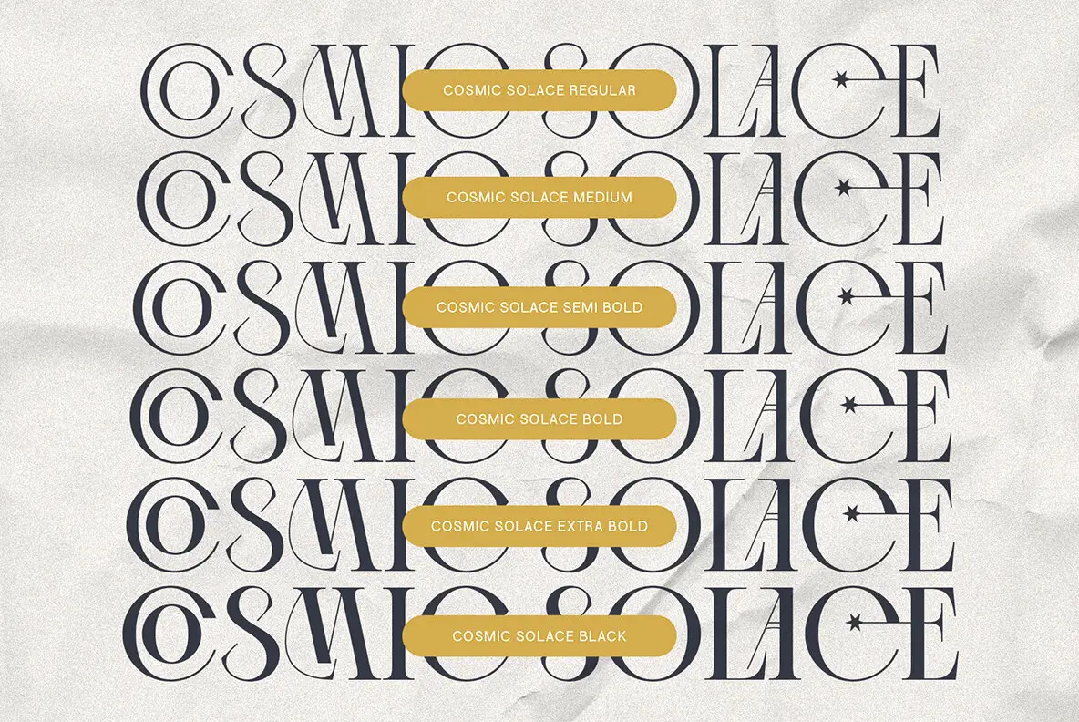 Cosmic Solace Typeface Font - YouWorkForThem
