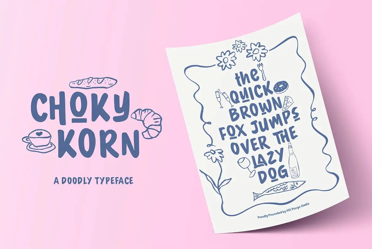 Choky Korn Font - YouWorkForThem