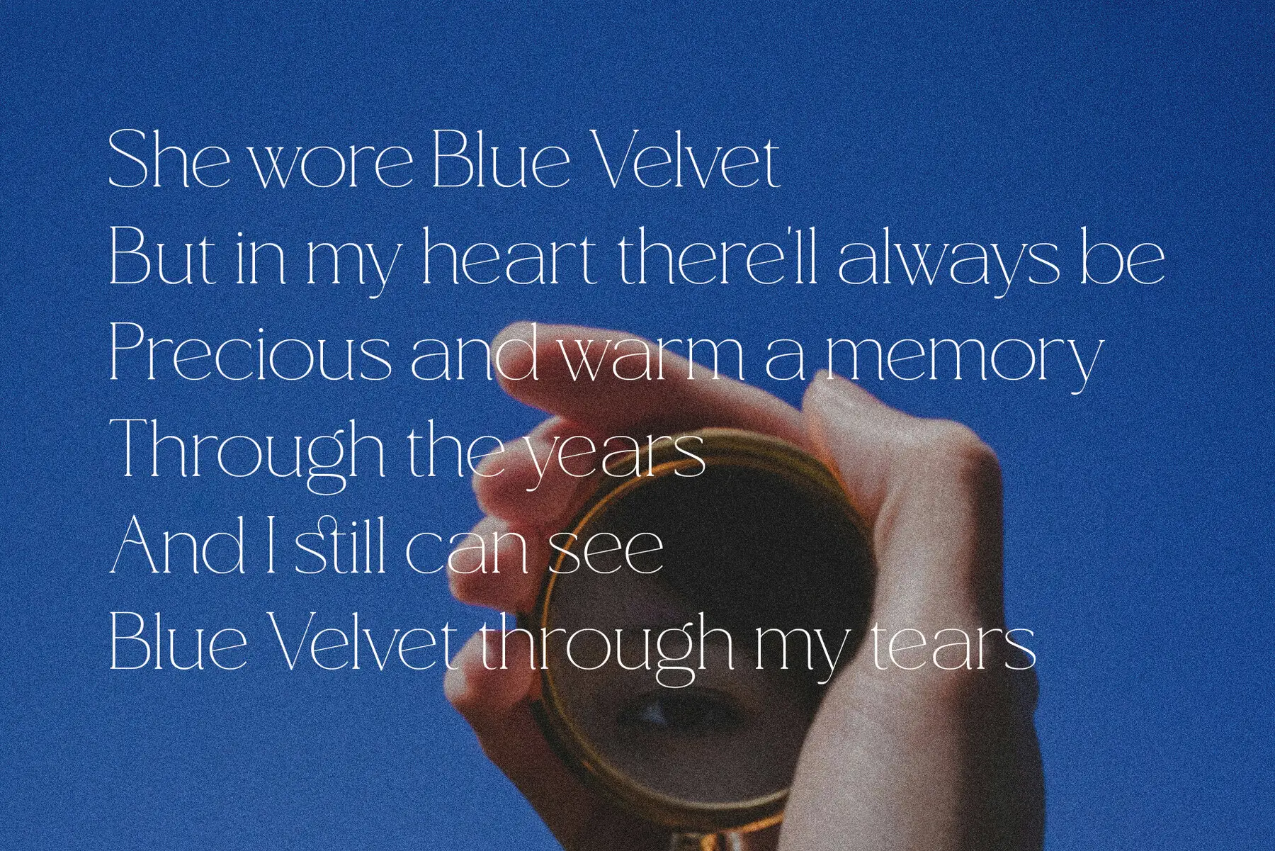 Blue Velvet Font - YouWorkForThem