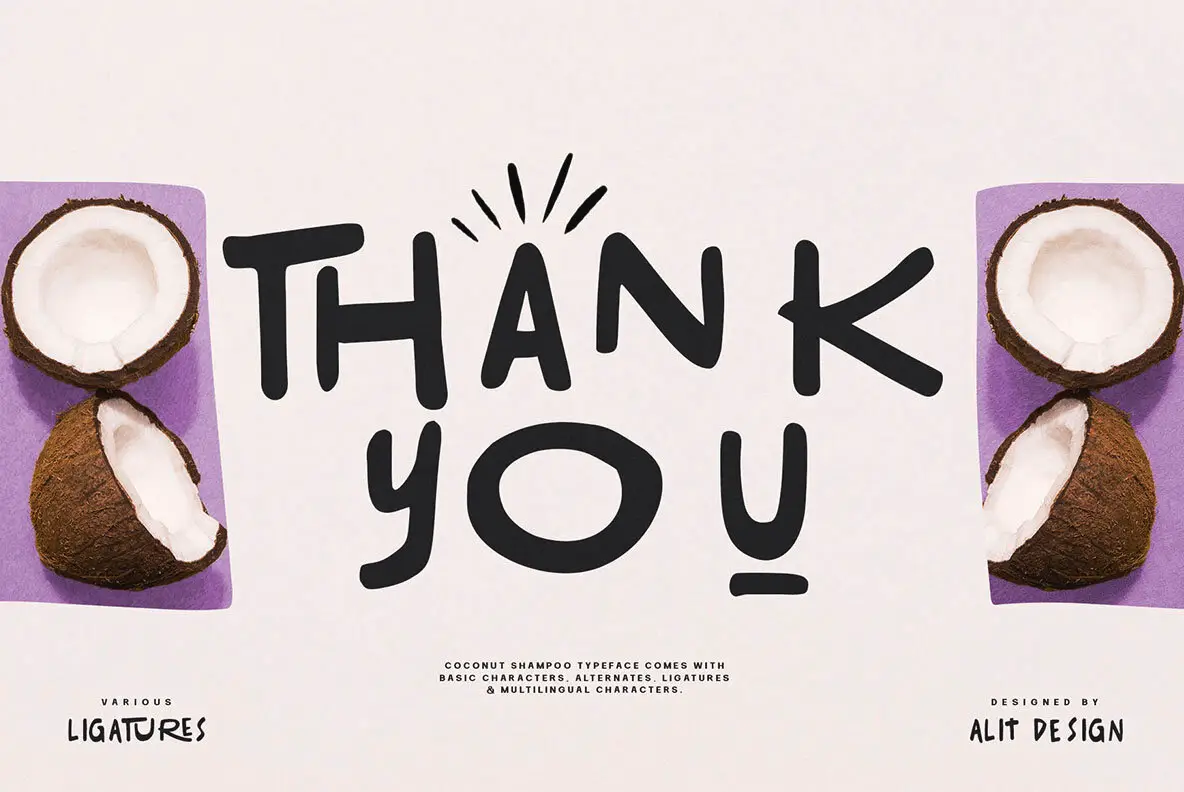 Coconut Shampoo Font - YouWorkForThem