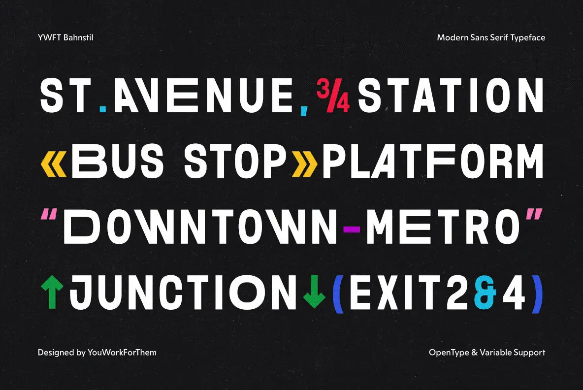 YWFT Bahnstil Font - FontPath