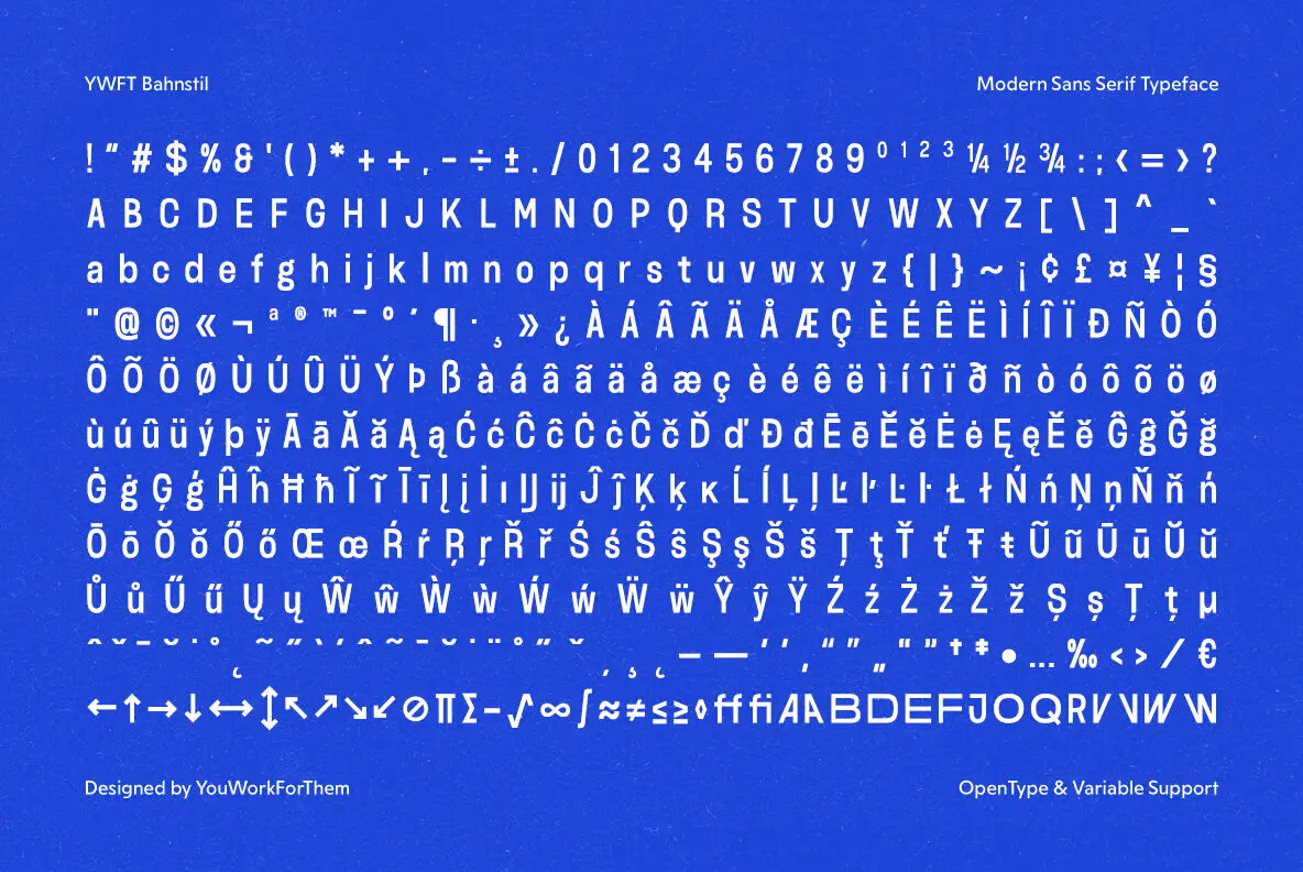 YWFT Bahnstil Font - FontPath