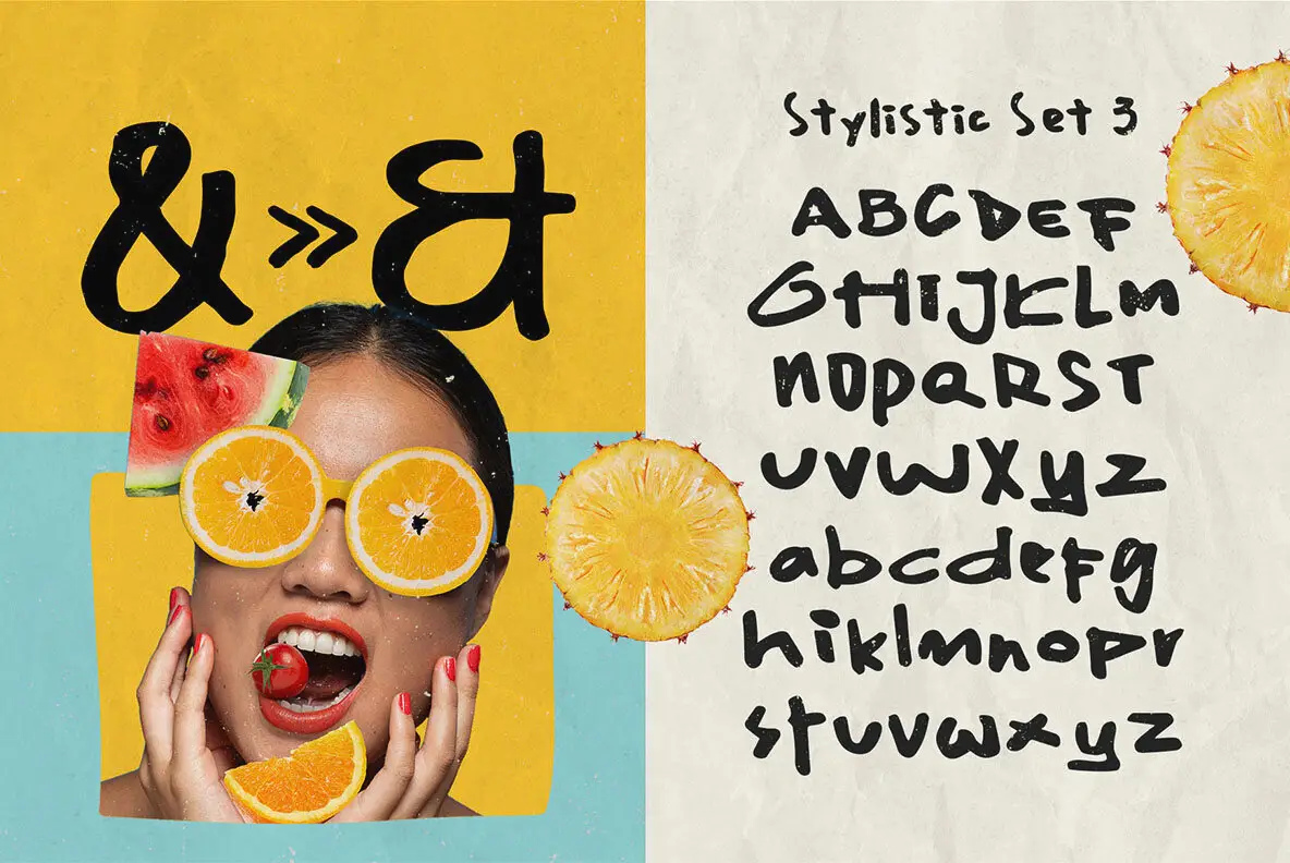 Pineapple Shadow Font - YouWorkForThem