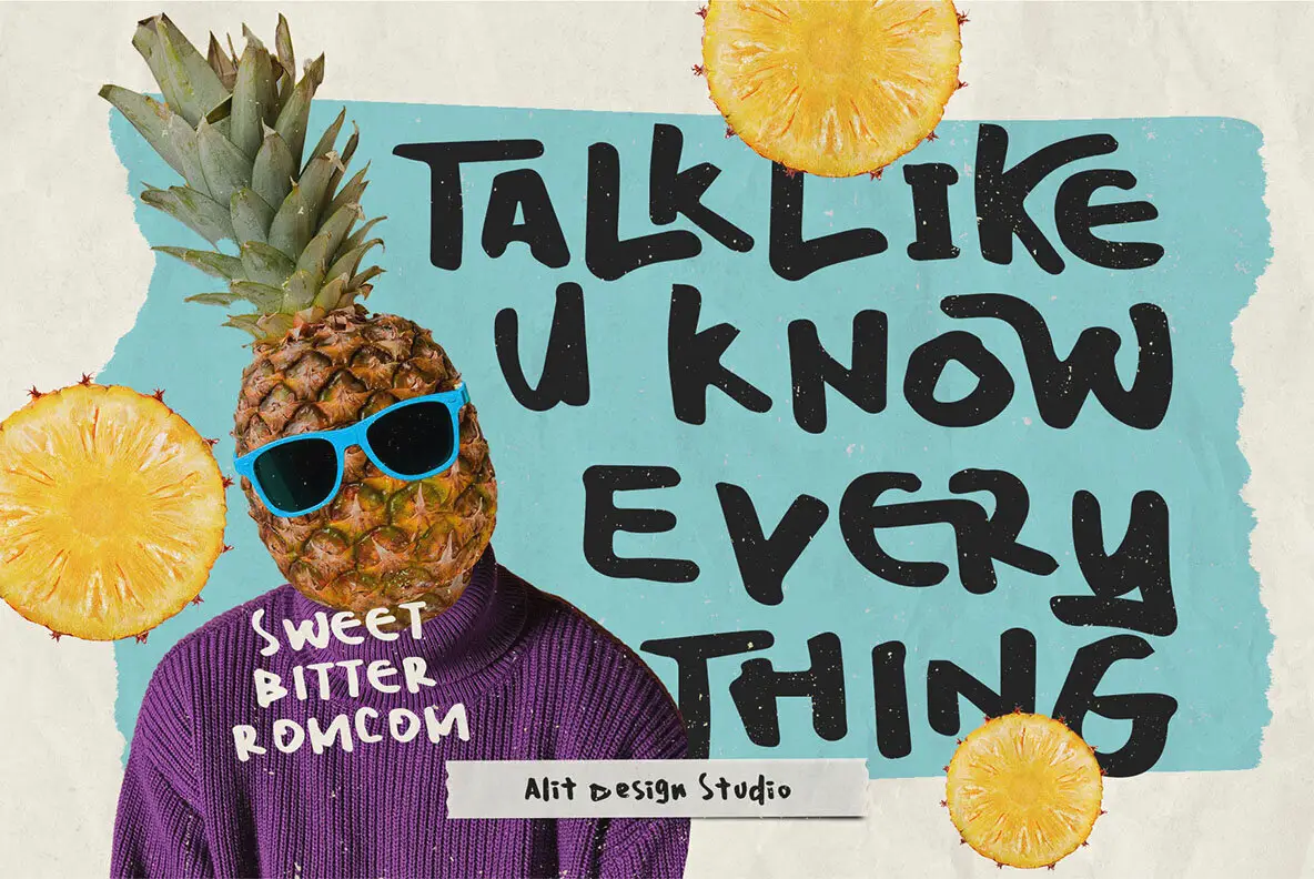 Pineapple Shadow Font - YouWorkForThem