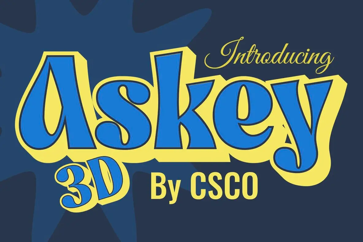 Askey 3D Font - YouWorkForThem