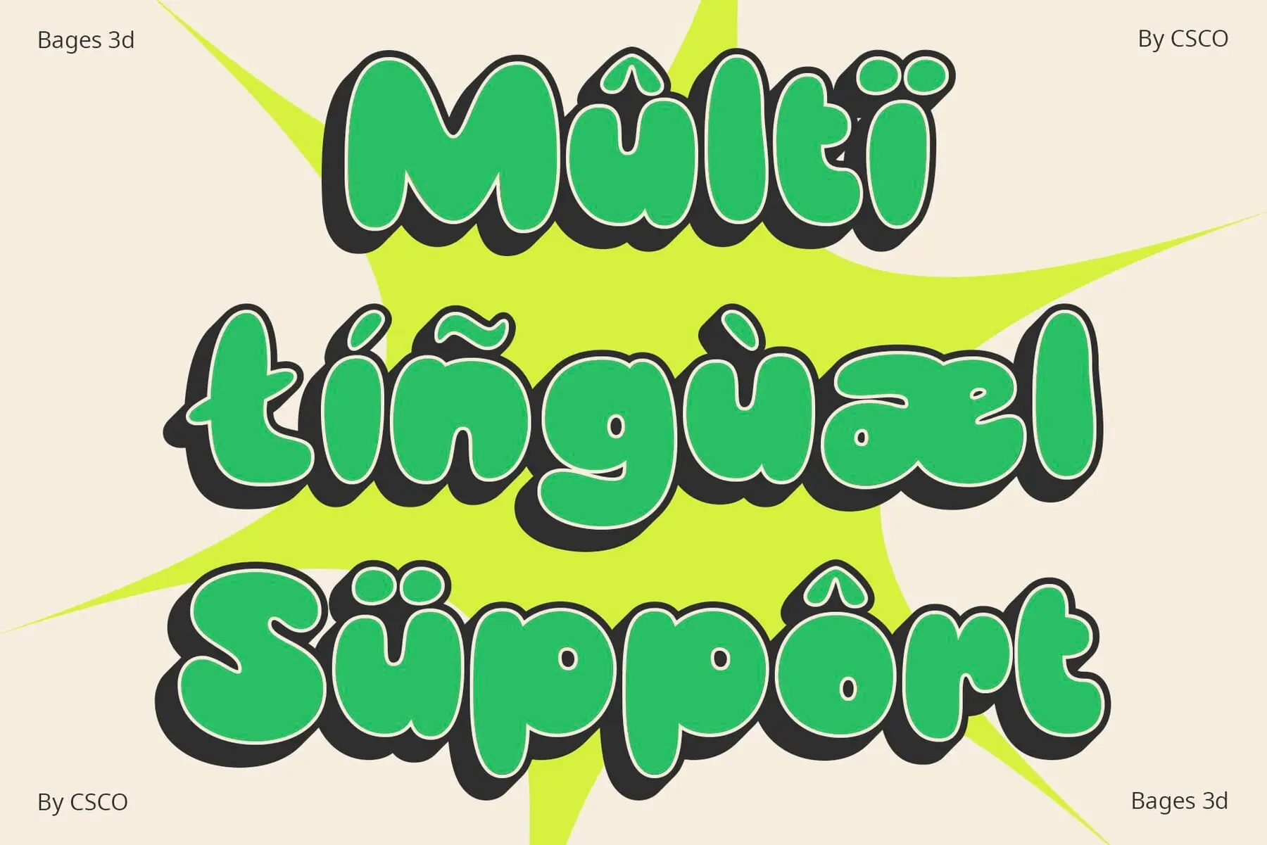 Bages 3D Font - YouWorkForThem