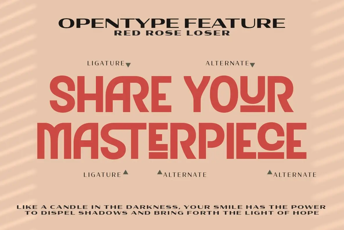 Red Rose Loser Font - YouWorkForThem