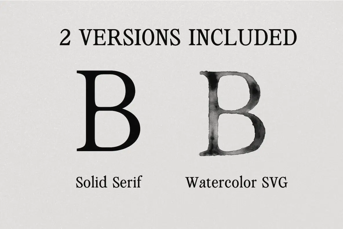 The Old Valley Watercolor SVG Serif Font - YouWorkForThem