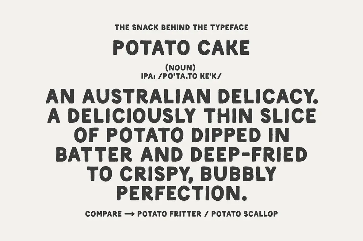 Potato Cake Font - YouWorkForThem