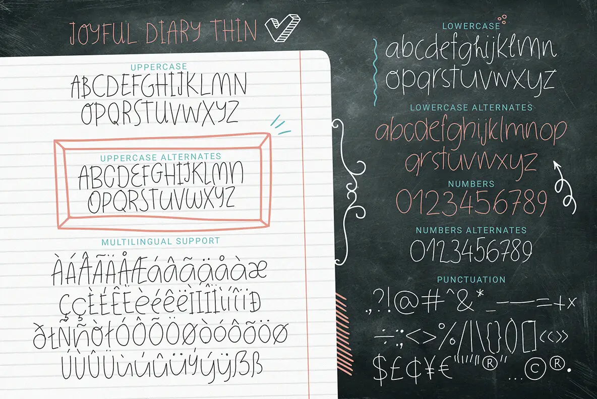 Joyful Diary Font - YouWorkForThem