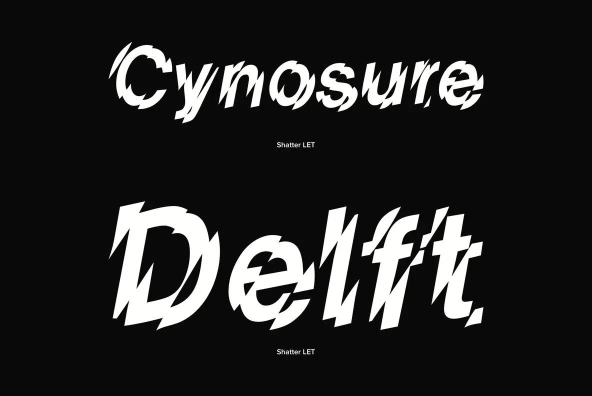 Shatter Font - YouWorkForThem